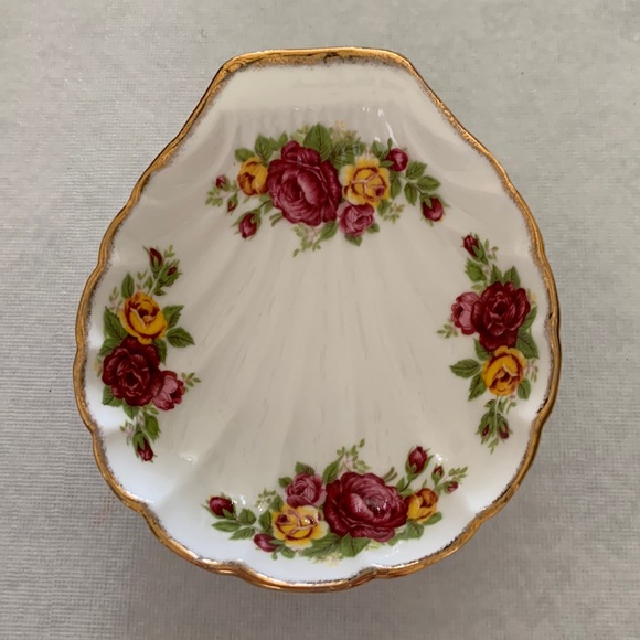 Other | Vintage Cottage Rose Fine Bone China Trinket Dish | Poshmark